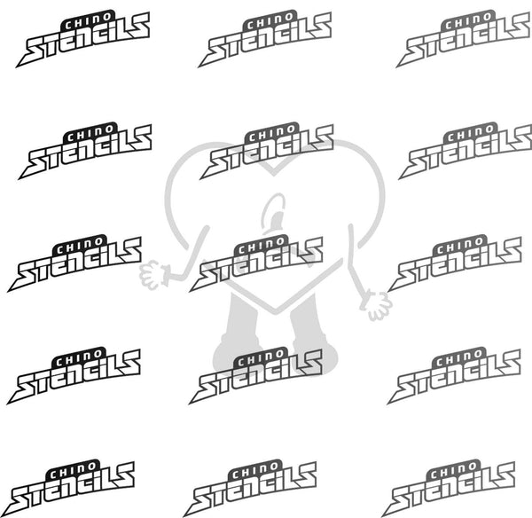 Bad Bunny Heart Tattoo stencil # 2401 - Bad Bunny stencil – Chino Stencils