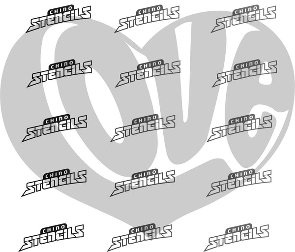 Couples Heart Love # 2407 Art Stencil – Chino Stencils