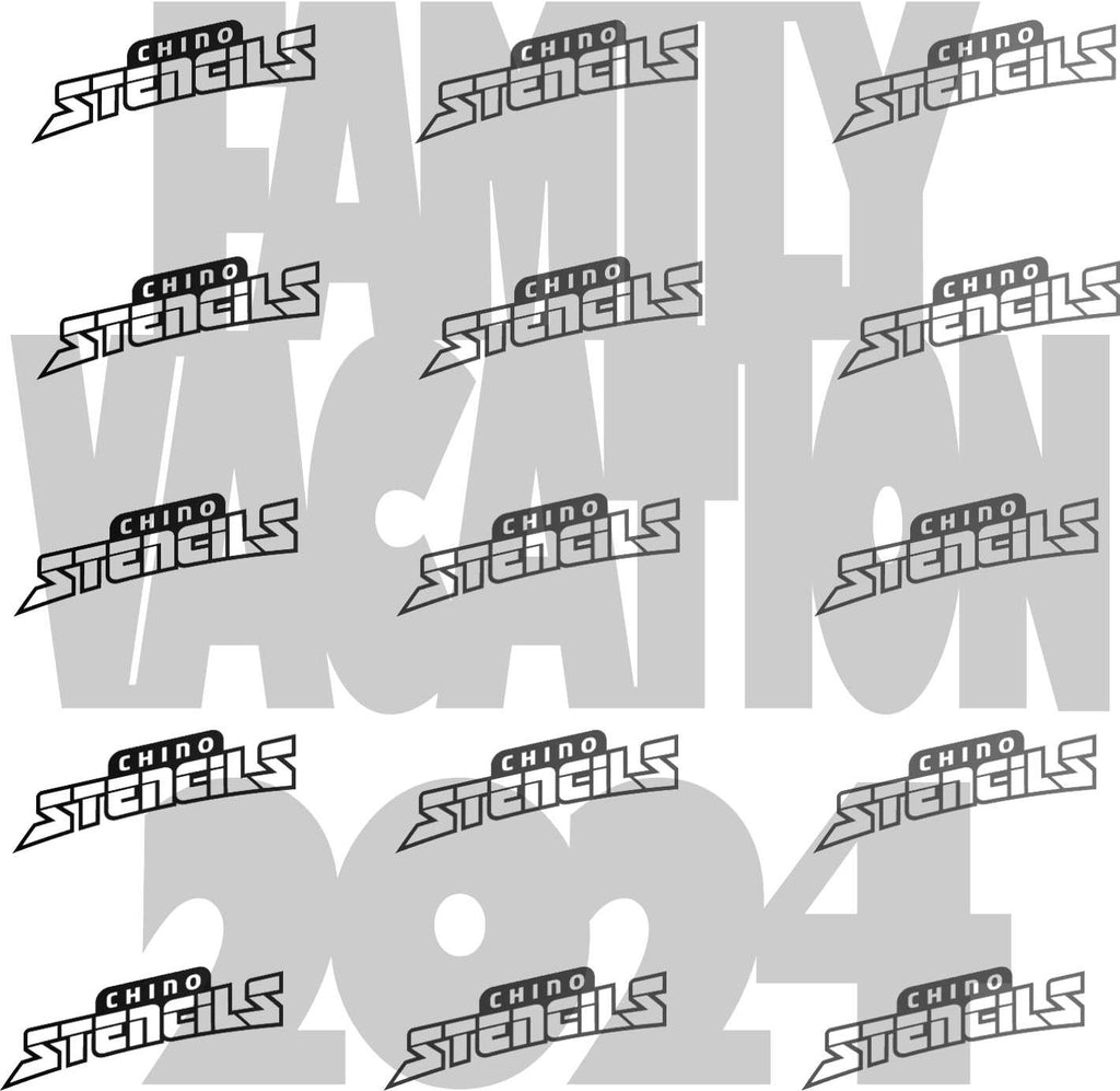 Beach FAMILY VACATION # 2469 Art Stencil – Chino Stencils