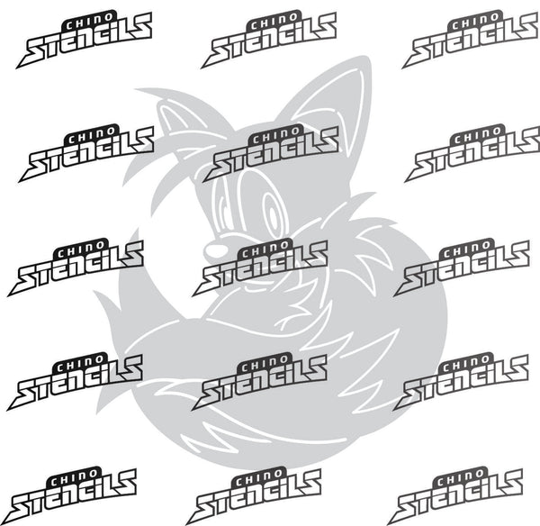 Tails 2 ( Sonic ) # 2497 art stencil / template – Chino Stencils