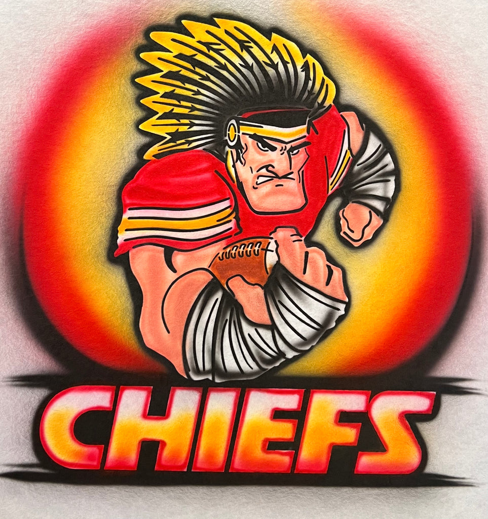 Football Chiefs Big Game # 3260 art stencil – Chino Stencils