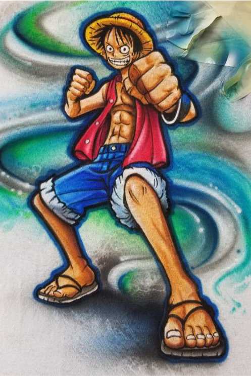 Luffy Drawing With Color