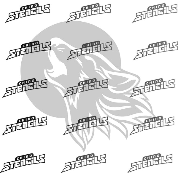 Wolf Howling # 1838 art stencil – Chino Stencils