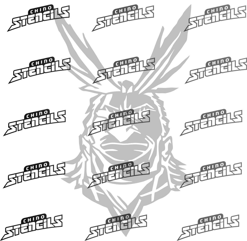 Anime Academia All might # 1978 art stencil – Chino Stencils