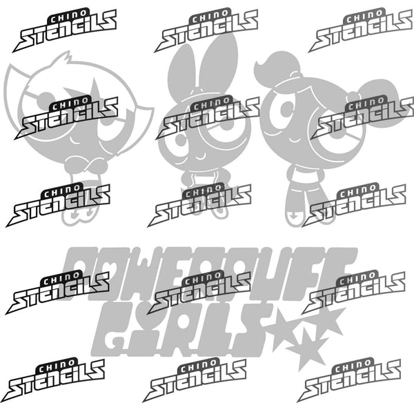 Power Puff Girl # 2006 art stencil – Chino Stencils