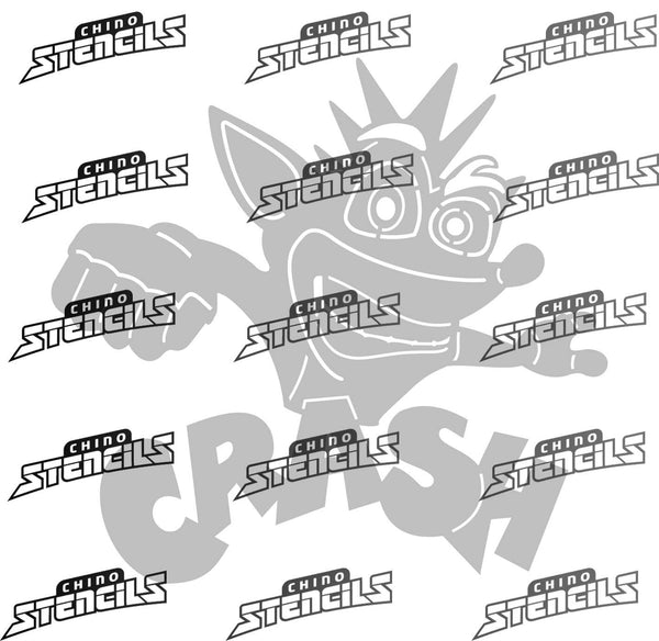 Gamer Crash # 2032 art stencil – Chino Stencils