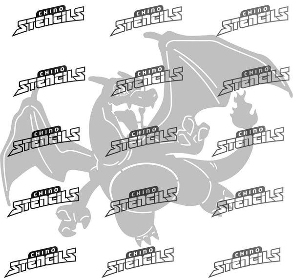 Anime Charzard Fan art stencil # 2128 – Chino Stencils
