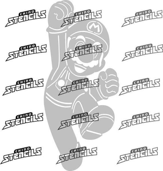Mario ( Super Mario Brothers ) # 399 art stencil – Chino Stencils