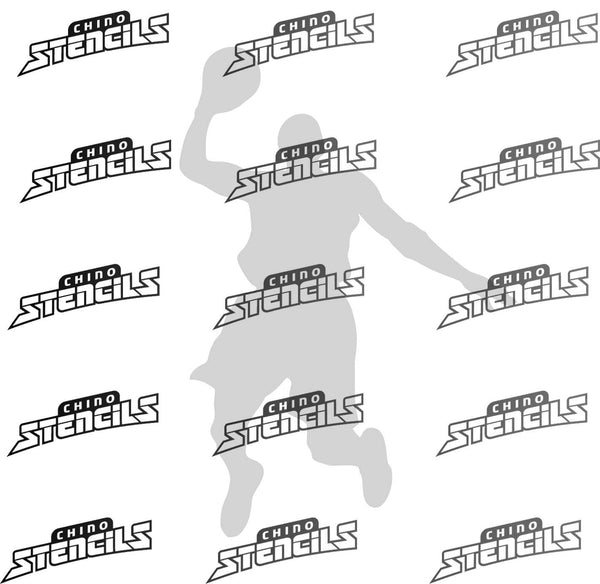 Basketball Player 3 art stencil Template – Chino Stencils