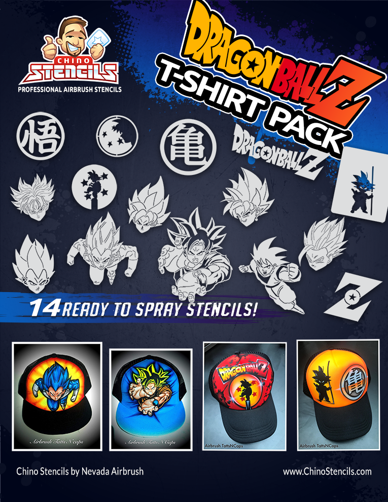 14 Dragon Ball Z Art stencils – Chino Stencils